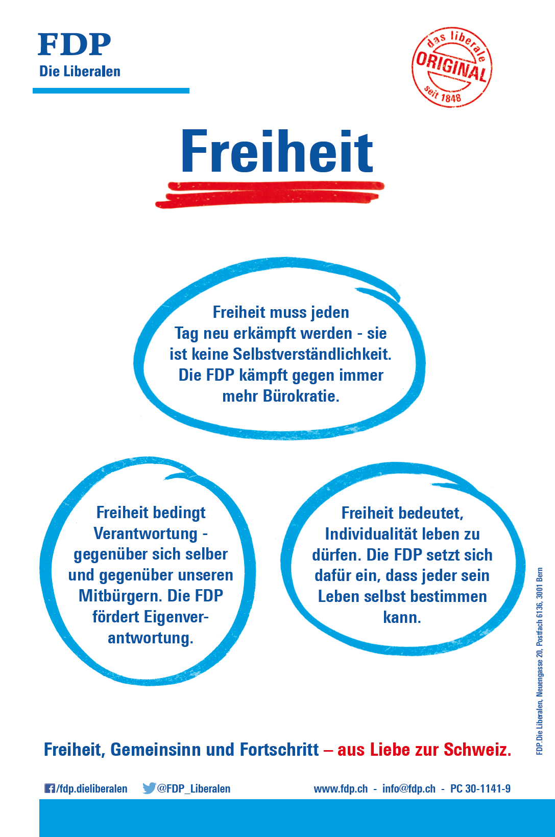 FDP.Die Liberalen - Freiheit - Politische Partei - Schweiz